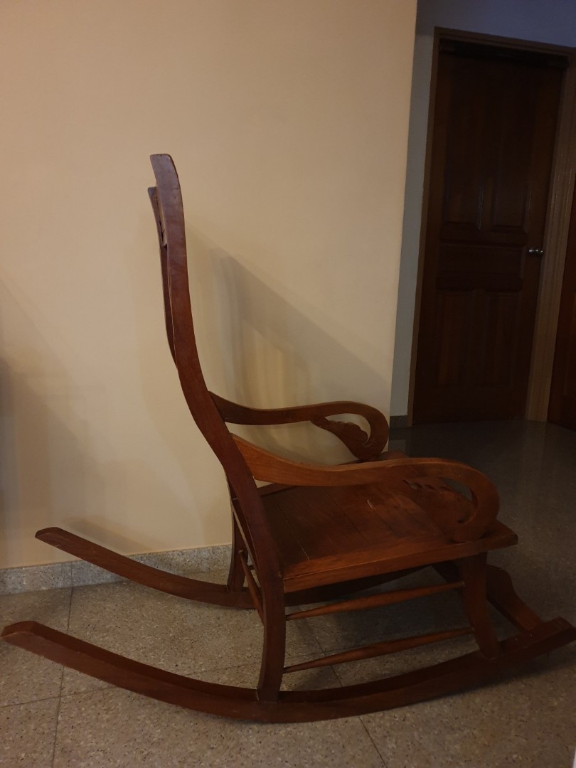 Taj Teak Rocking Chair, Furniture & Home Living, Furniture, Chairs on ...