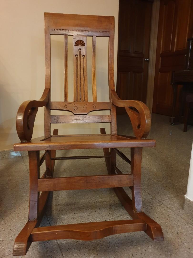 Taj Teak Rocking Chair, Furniture & Home Living, Furniture, Chairs on ...
