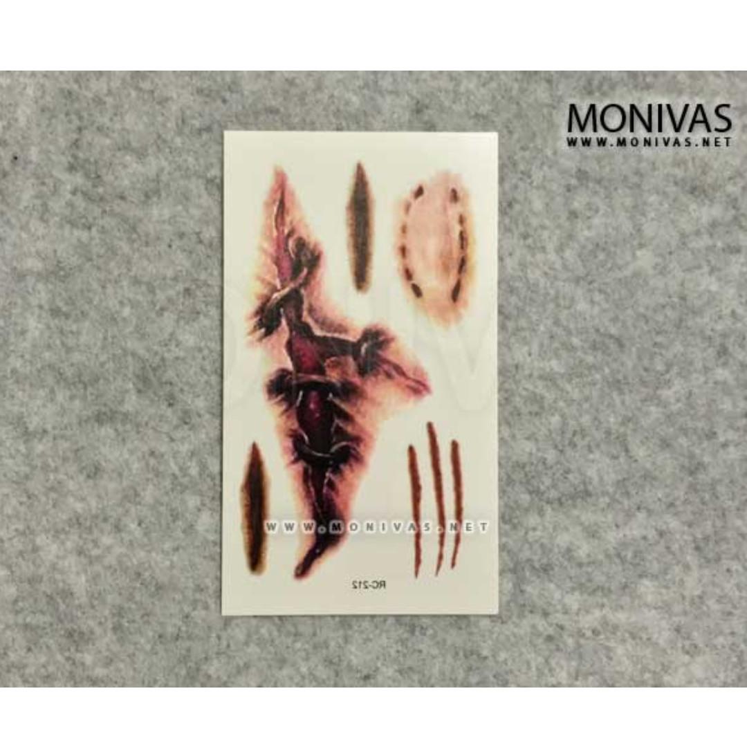 Temporary Stitches Tattoo DIY Halloween Party Body Art Scar Stickers ...