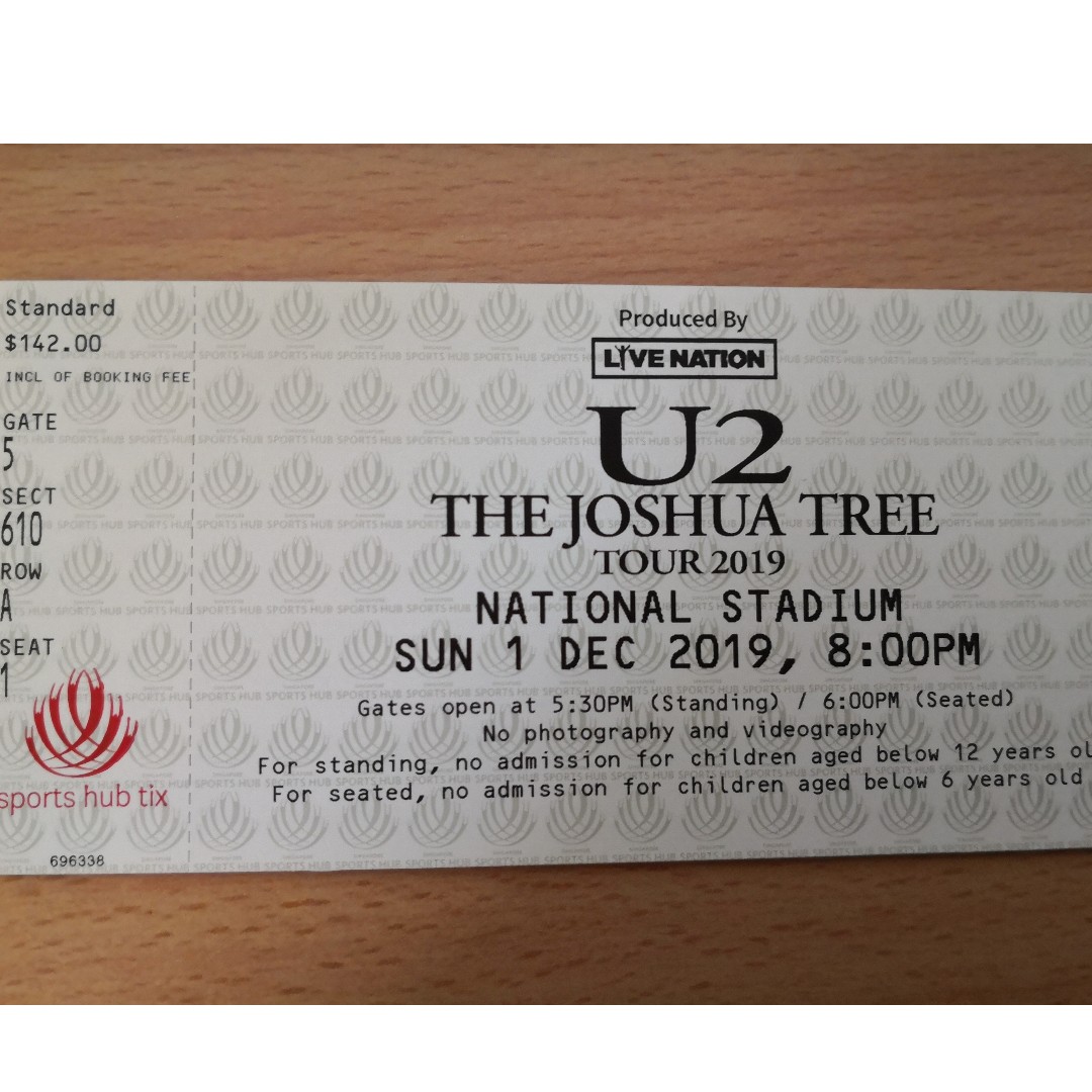U2 Concert, Tickets & Vouchers, Event Tickets on Carousell