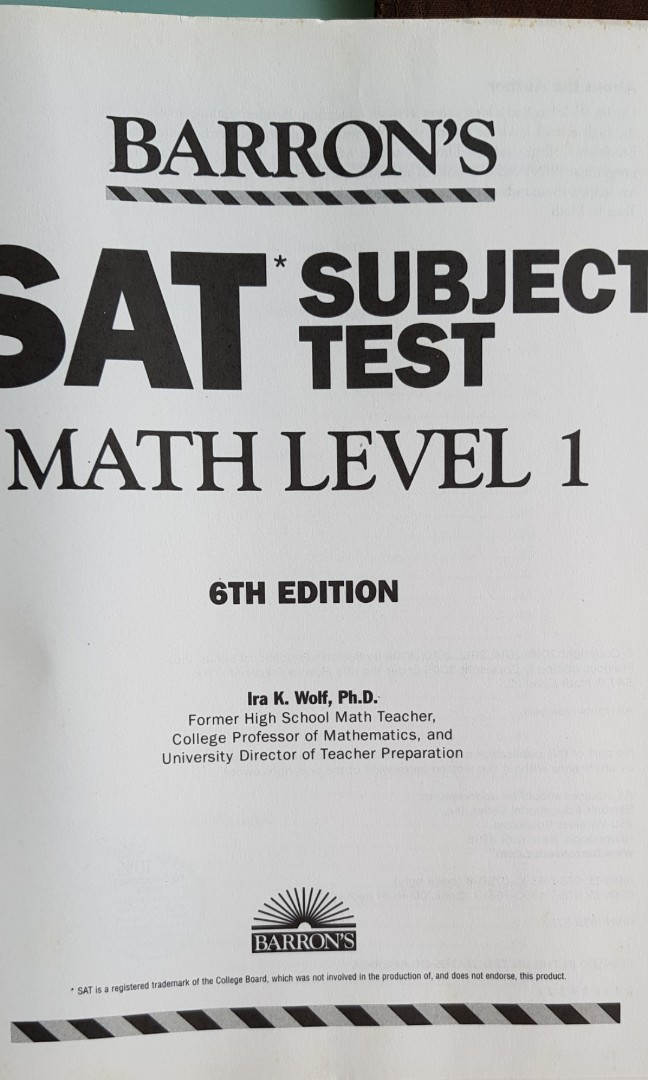 US SAT Math Level 1, Hobbies & Toys, Books & Magazines, Assessment ...
