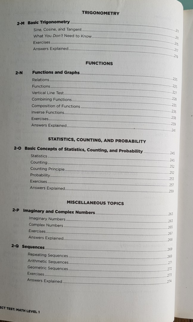 US SAT Math Level 1, Hobbies & Toys, Books & Magazines, Assessment ...