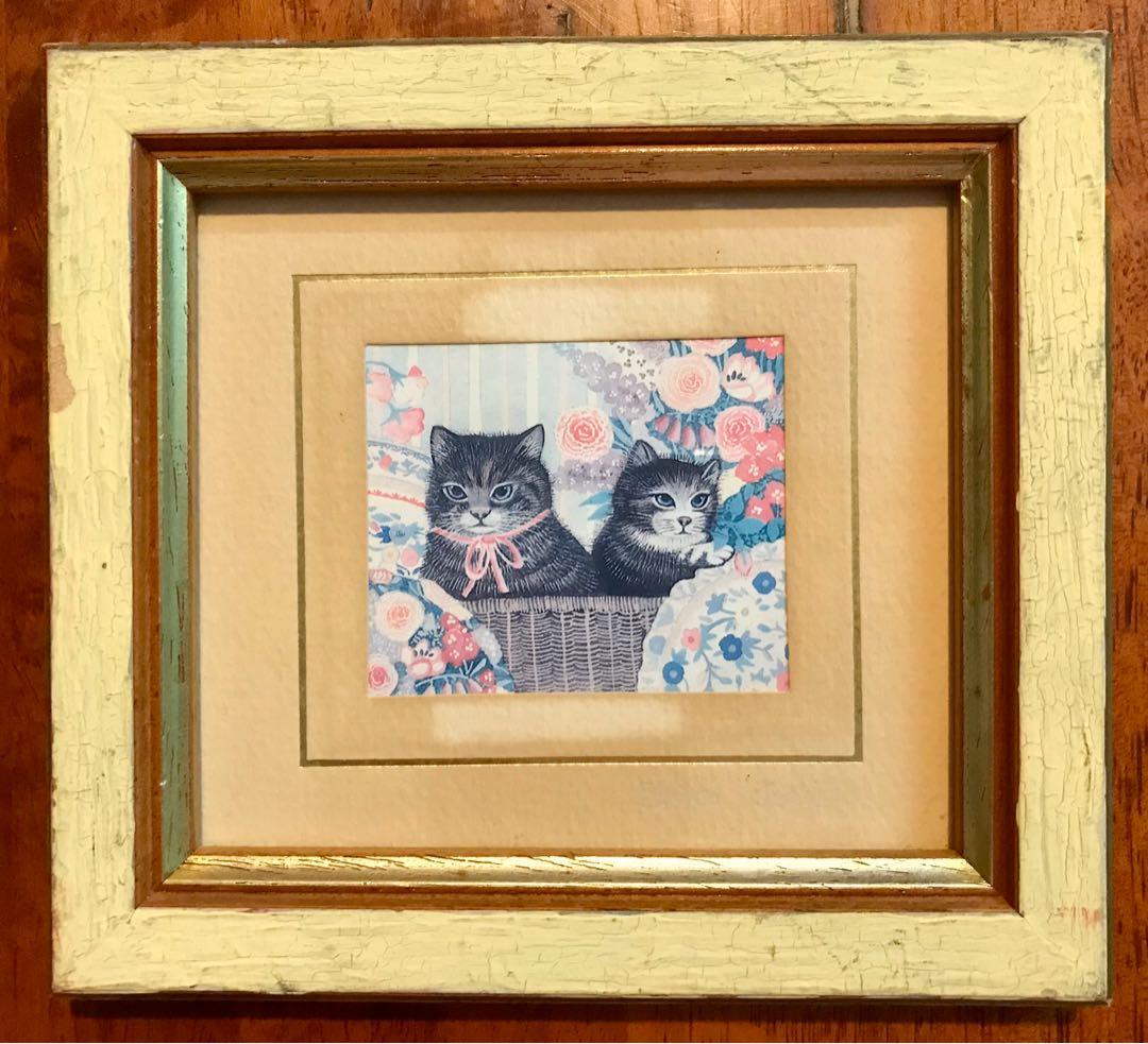 Vintage Art Print of Sharon Jervis beautifully Framed UK, Furniture ...