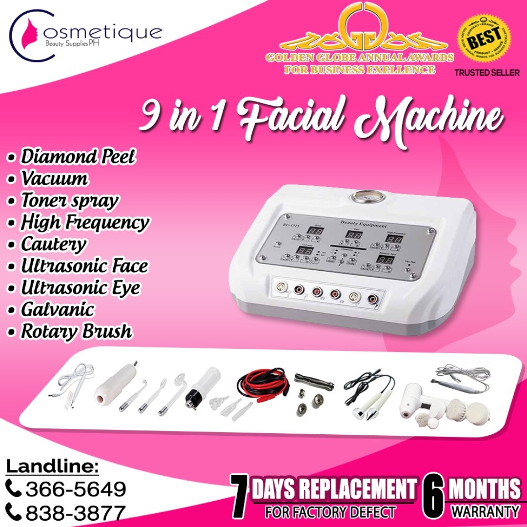 W/ Demo Facial Machine DIAMOND Peel Rotary Brush Cautery Warts Removal ...