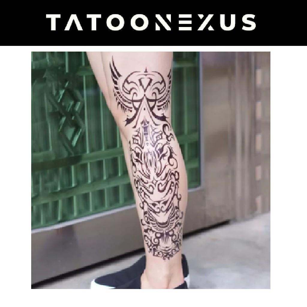 Waterproof Temporary Tattoo Sticker Wing Black Full Arm Large Size ...