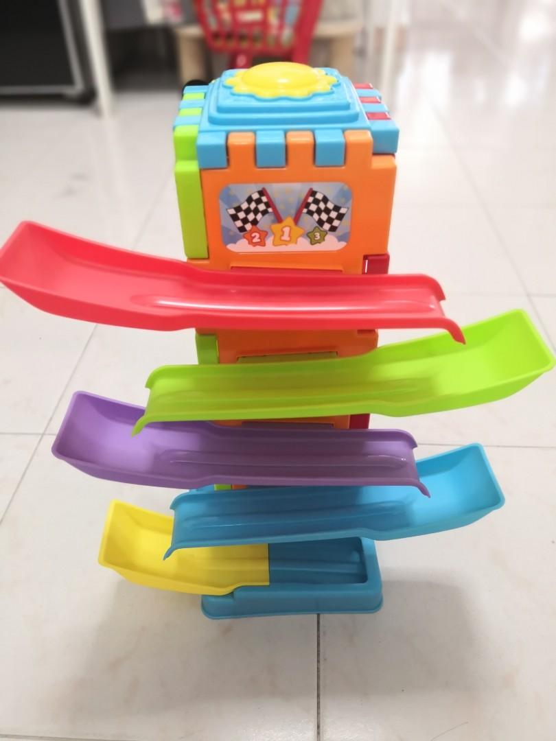 4 in 1 toy block, shapes, numbers glider, roller glider, car track race ...