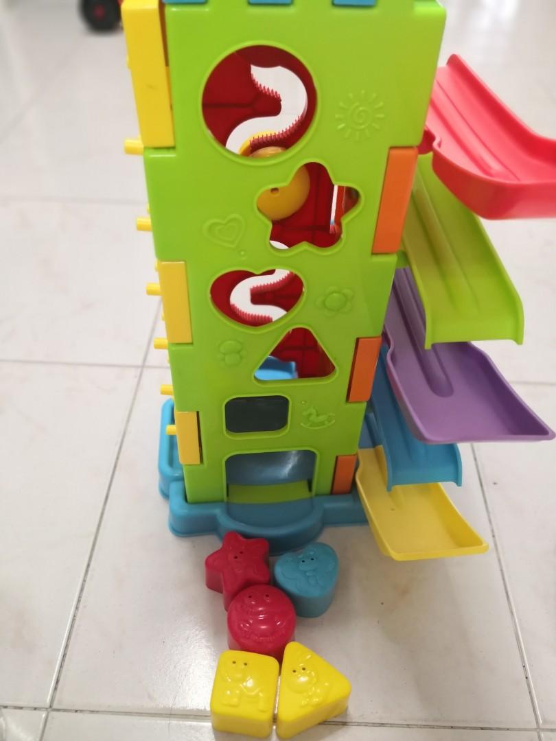 4 in 1 toy block, shapes, numbers glider, roller glider, car track race ...