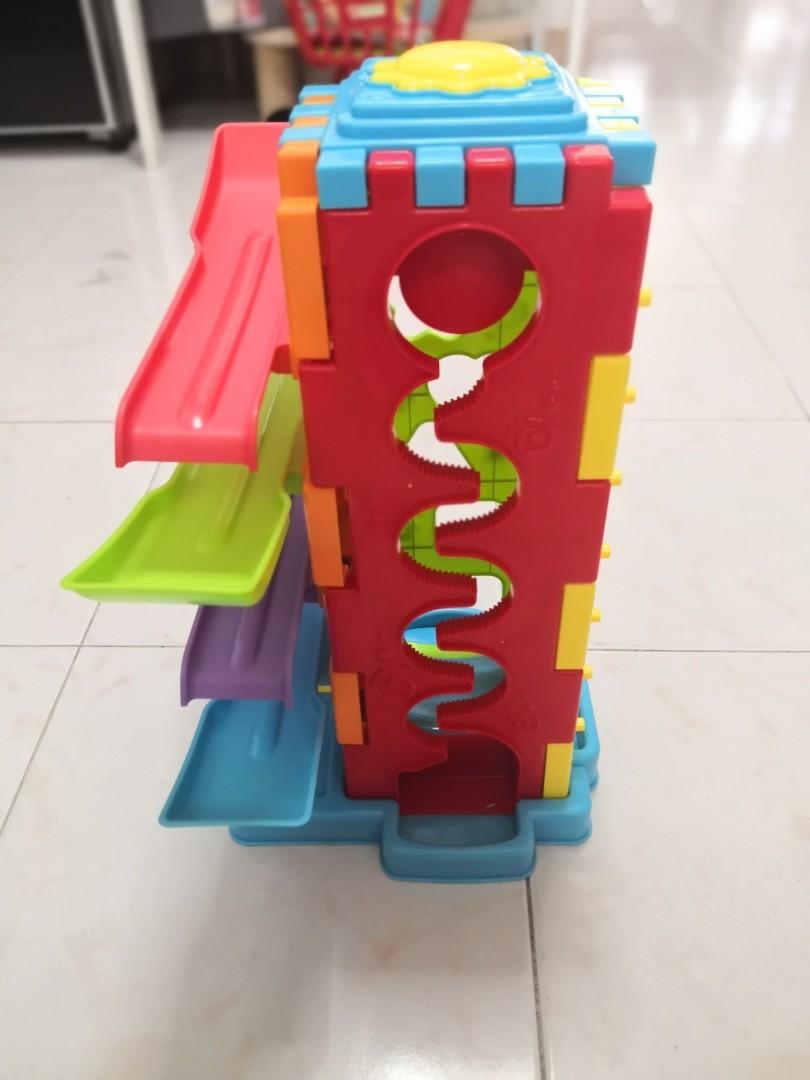 4 in 1 toy block, shapes, numbers glider, roller glider, car track race ...