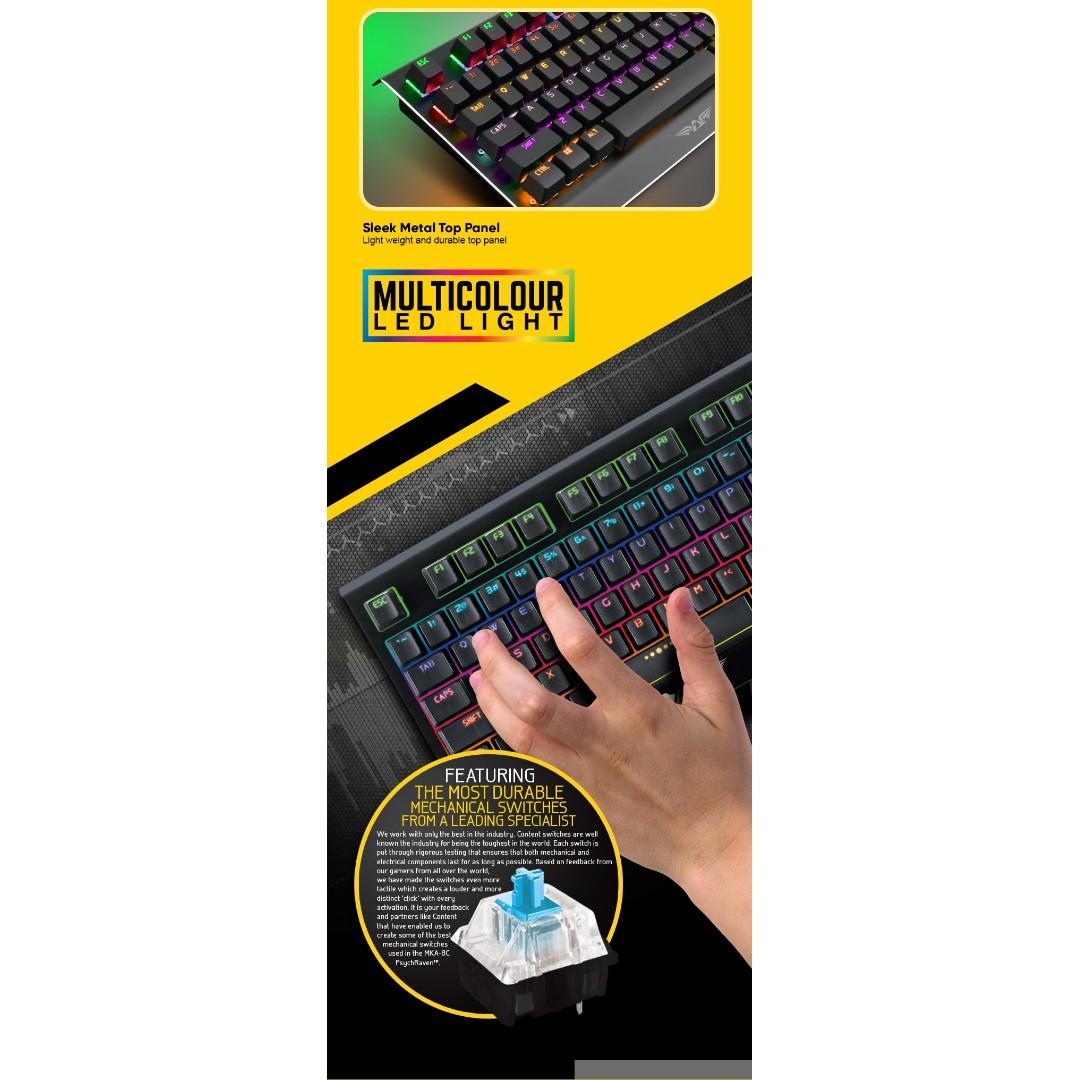 Armaggeddon MKA-8C Mechanical Gaming Keyboard with 6 Backlight Effect ...
