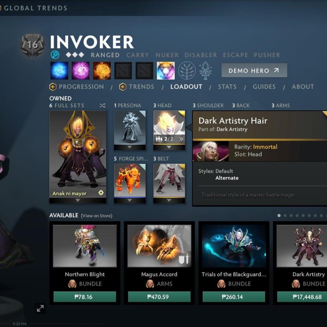 Dota 2 Invoker Dark Artistry The Best Mix Set (Personal Use), Video ...