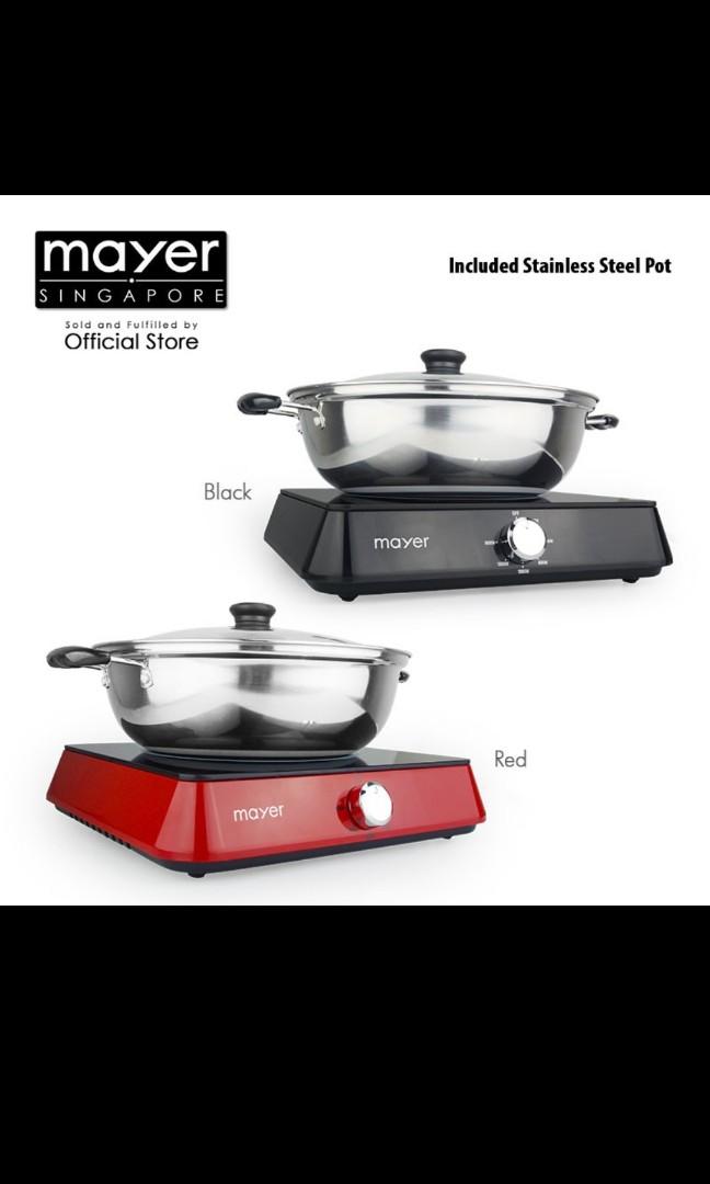 Mayer Induction Cooker with Free Pot MMIC1619 (red/black), TV & Home ...
