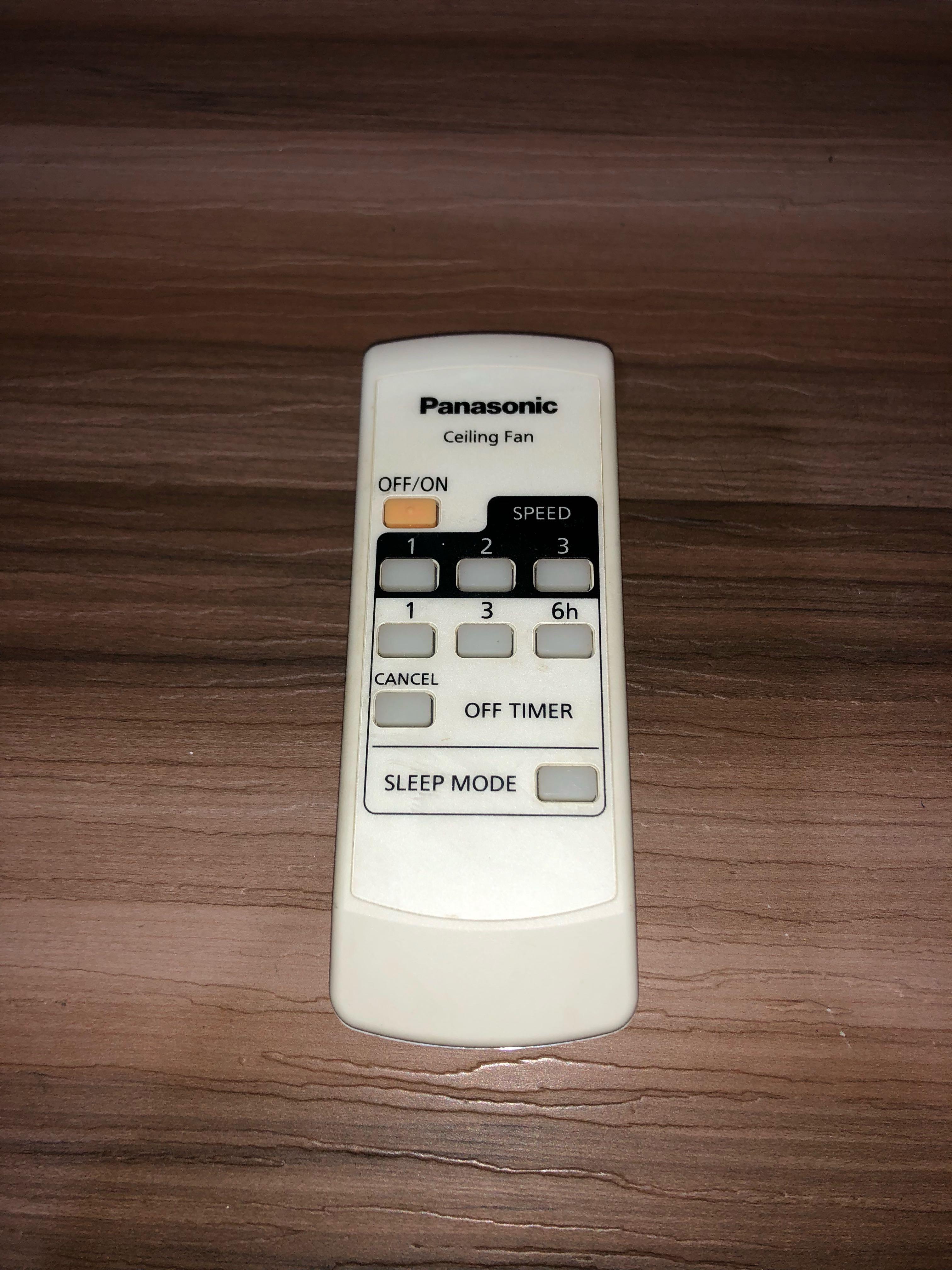 Panasonic ceiling fan remote control, Furniture & Home Living, Lighting ...