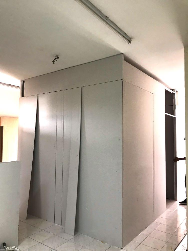 Pasang Dinding Partition Plaster Dan Cat Putih Untuk Rumah dan Lot ...