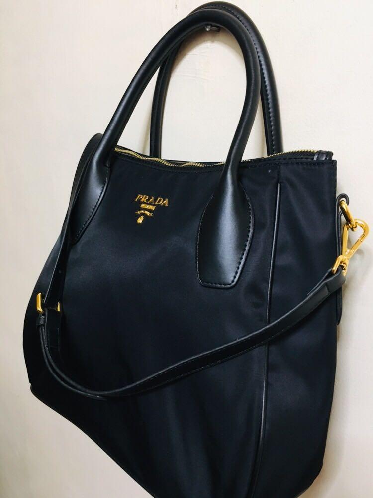 Prada 2 Way with Lampo Zipper and Etiketa with Code, Luxury, Bags & Wallets on Carousell