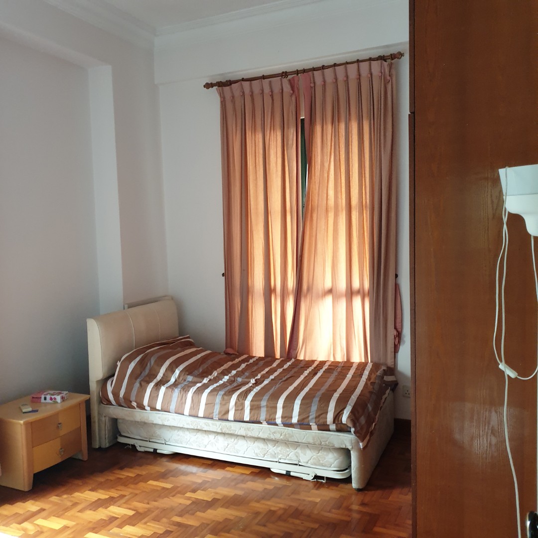 Used and Old Single Bed and Bedframe with pull out Bed, Furniture ...