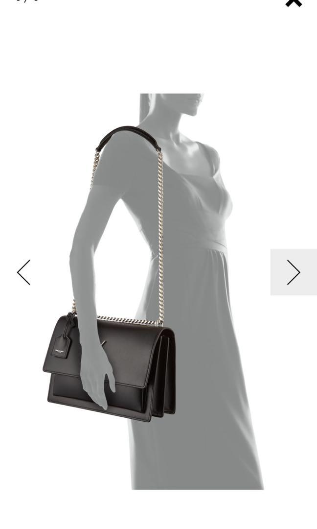 YSL Sunset Large Monogram Bag in Gold, Luxury, Bags & Wallets on Carousell