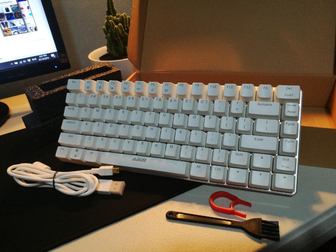 AJAZZ AK33 82 key Mechanical keyboard (White) (Black zorro switch) (1 ...