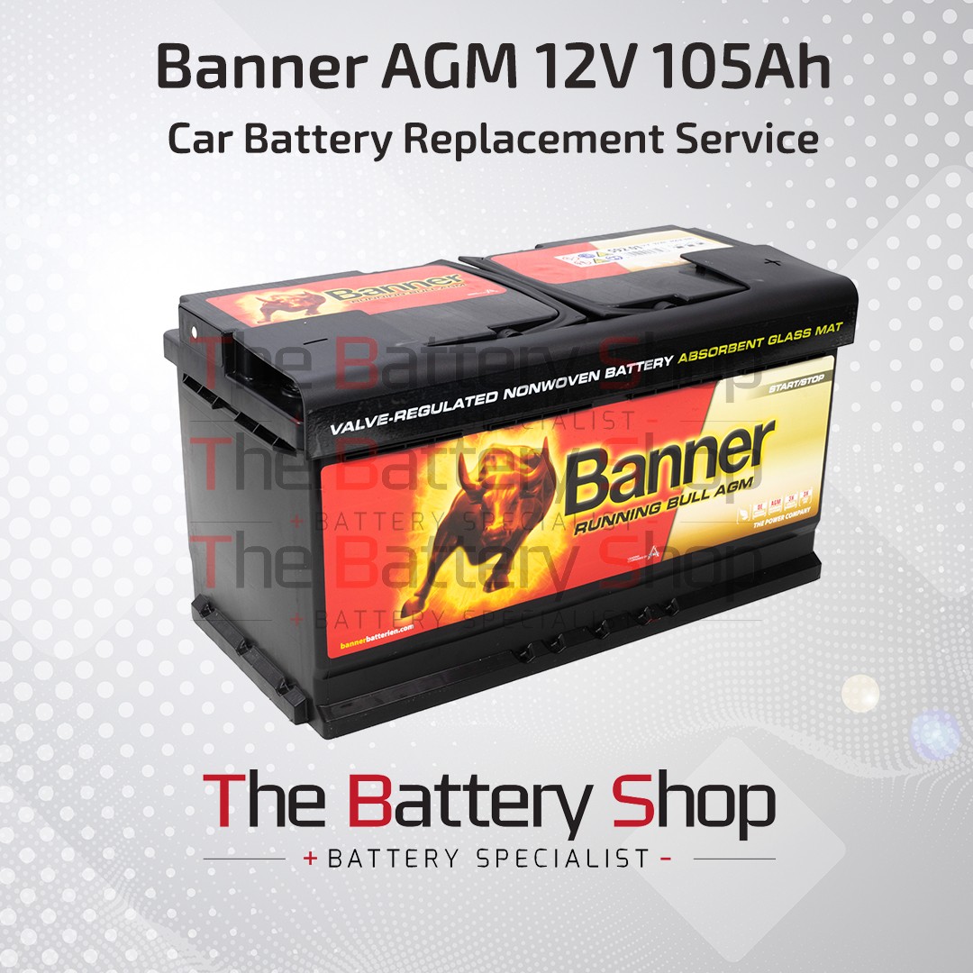 Banner Car Battery AGM 12V 105Ah - Car Battery Replacement, Car ...