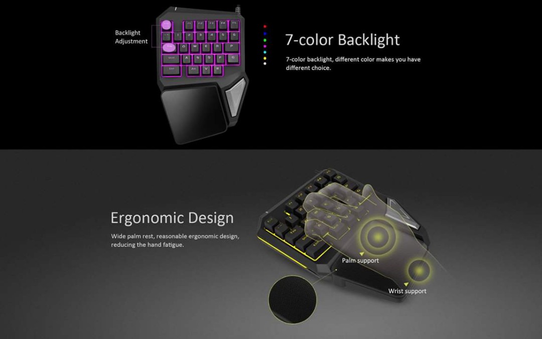 DELUX T9 Pro Single-Handed Gaming Keyboard, Computers & Tech, Parts ...