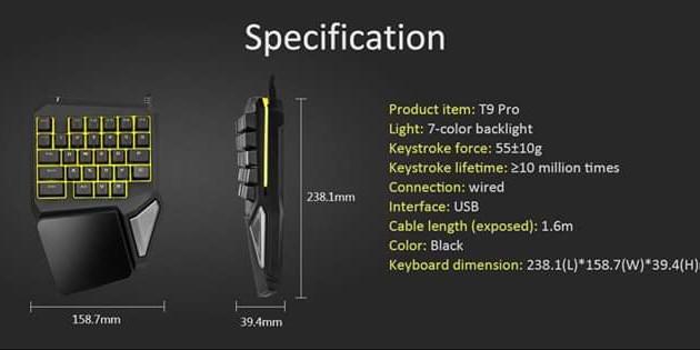 DELUX T9 Pro Single-Handed Gaming Keyboard, Computers & Tech, Parts ...