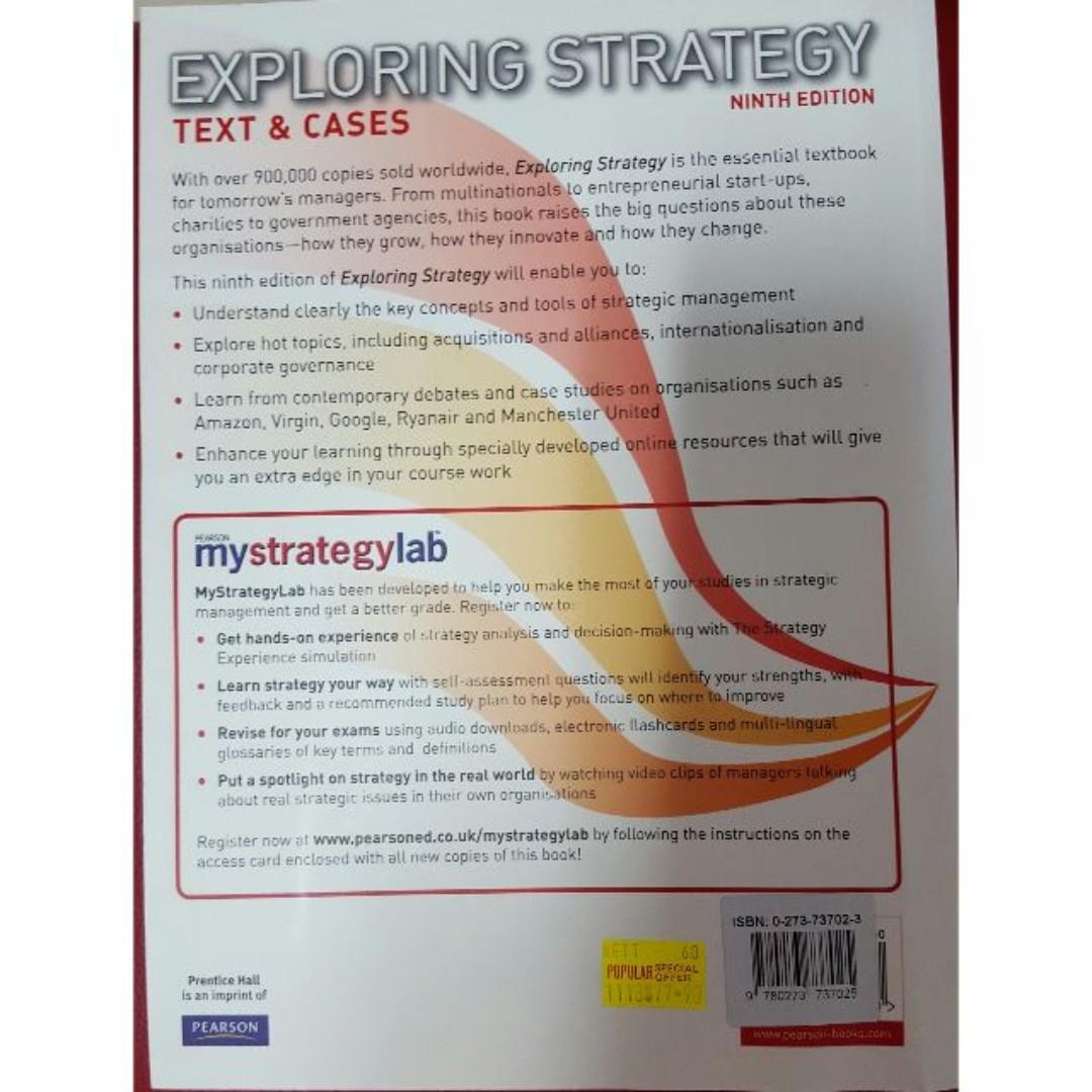 Exploring Strategy Textbook - 9th edition, Hobbies & Toys, Books ...