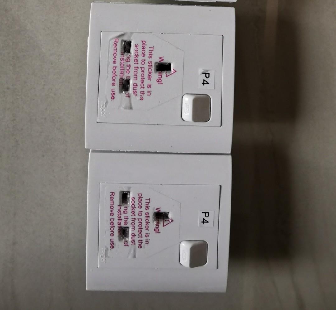 Hager Wall Power Socket, TV & Home Appliances, Electrical, Adaptors ...