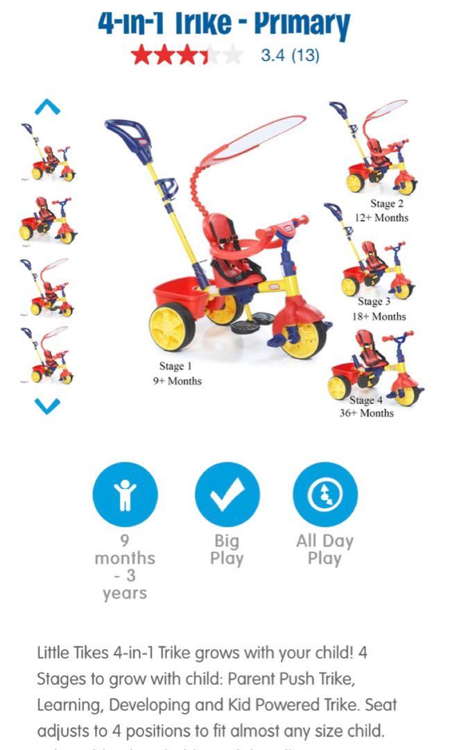 Little Tikes 4-in-1 Trike, Babies & Kids, Infant Playtime on Carousell