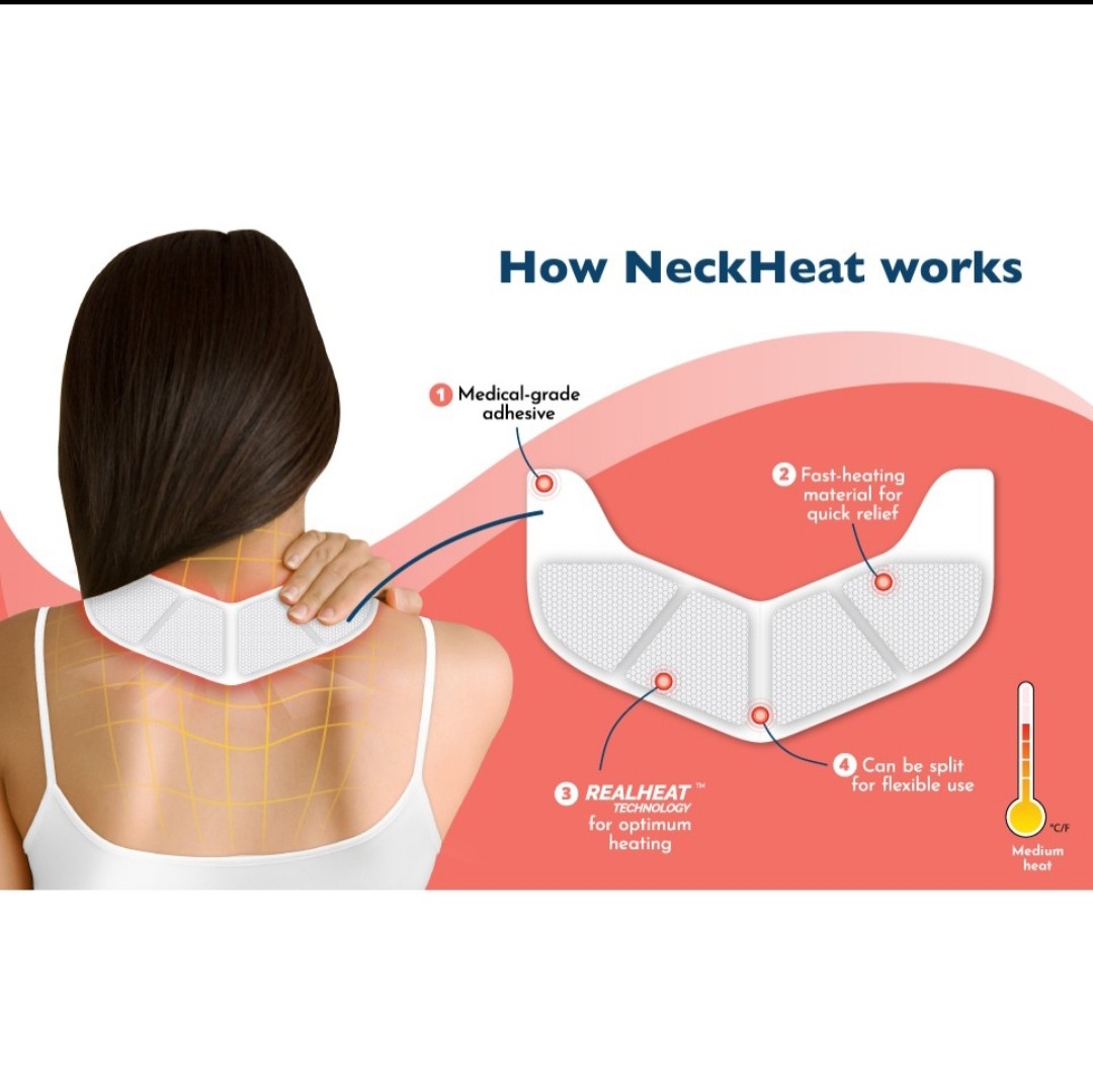 Neck and Shoulder Pain Relief - NeckHeat Non-medicated Heat Patch (2s ...