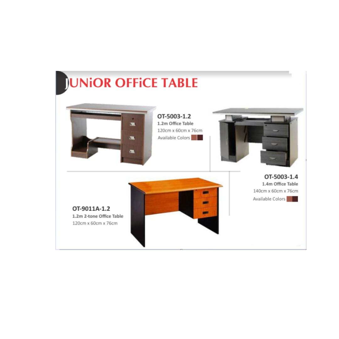 Office table with side and center drawers, Furniture & Home Living ...