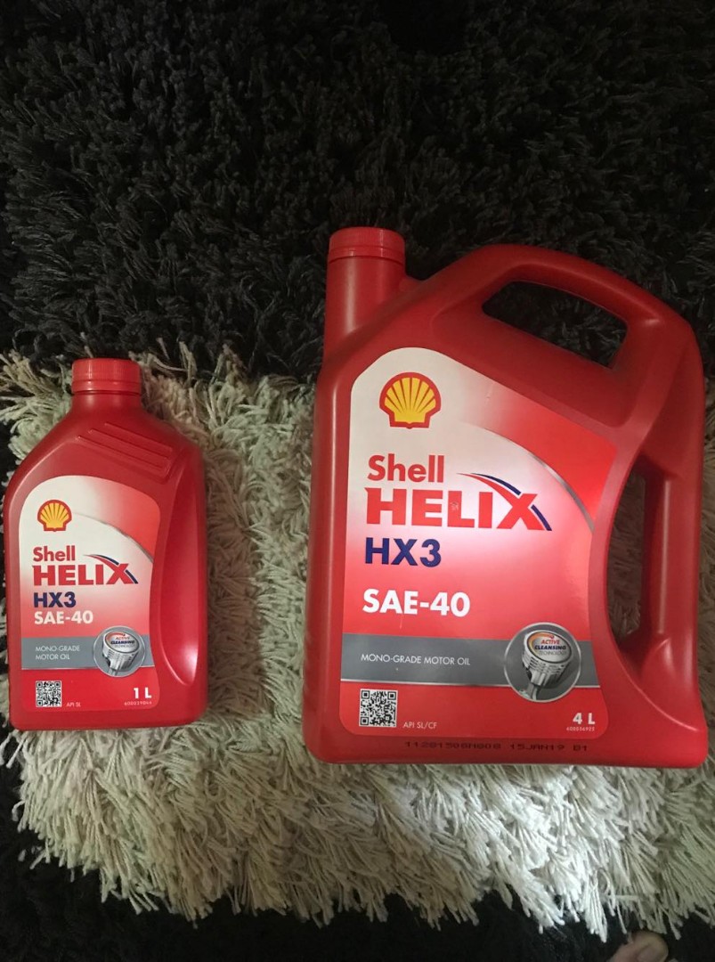 SHELL HELIX HX3 SAE 40, Car Parts & Accessories, Maintenance Fluids and ...