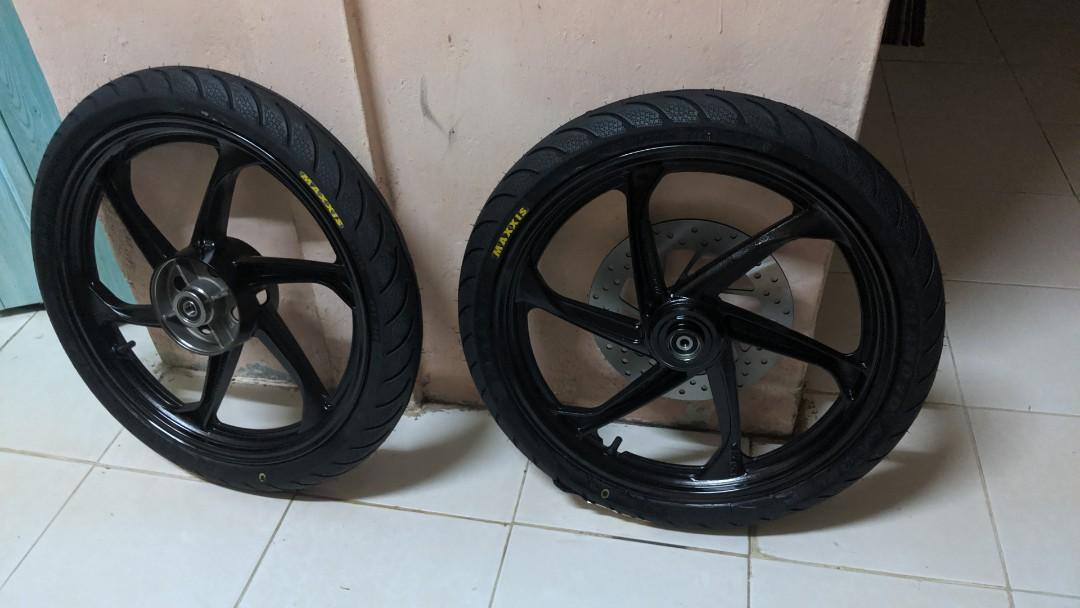 Spotrim Enkei 125z fc untuk y15, Motorbikes on Carousell