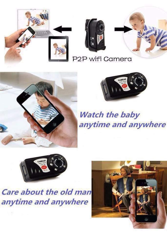 Spy Mini Hidden Q7 Camera 480P Wifi DV DVR Wireless IP Cam, Furniture & Home Living, Security ...