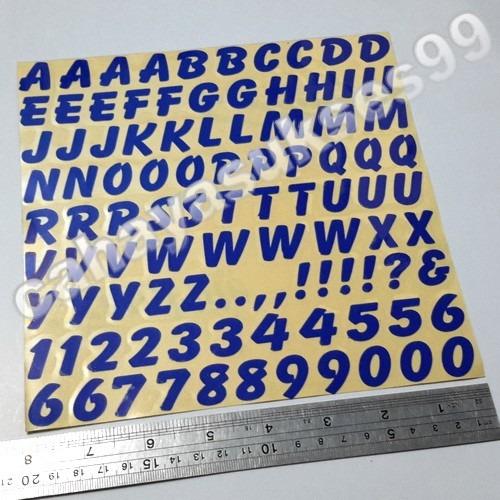 Stiker Kaca Etalase Counter Sticker Cutting Huruf Alphabet Abjad BIRU ...