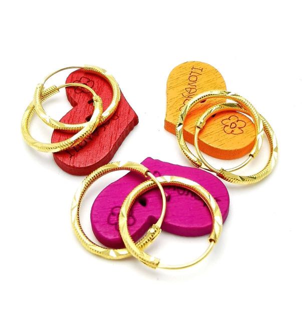 Subang ring emas916, Luxury, Accessories on Carousell