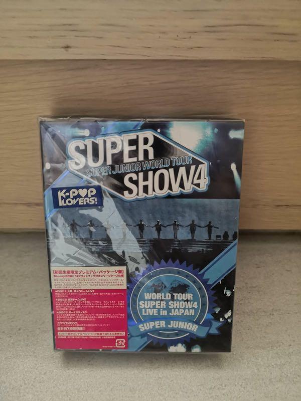 SUPER JUNIOR WORLD TOUR SUPER SHOW4 LIVE in JAPAN 演唱會DVD【初回生產限定プレミアム パッケージ盤Blue ray3枚盤】(全新 未開封 ...