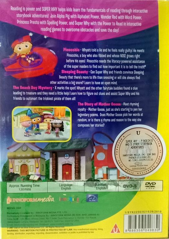 Super Why Pinocchio DVD, Hobbies & Toys, Music & Media, CDs & DVDs on ...