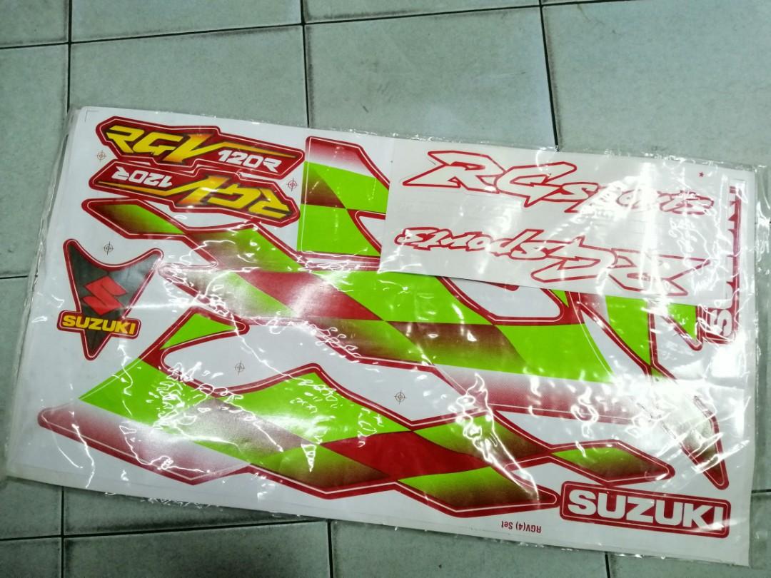 Suzuki RGV Sticker Cover Body Set (4) Red, Auto Accessories on Carousell