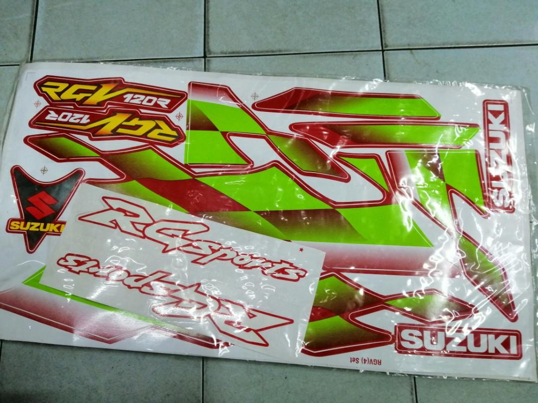 Suzuki RGV Sticker Cover Body Set (4) Red, Auto Accessories on Carousell