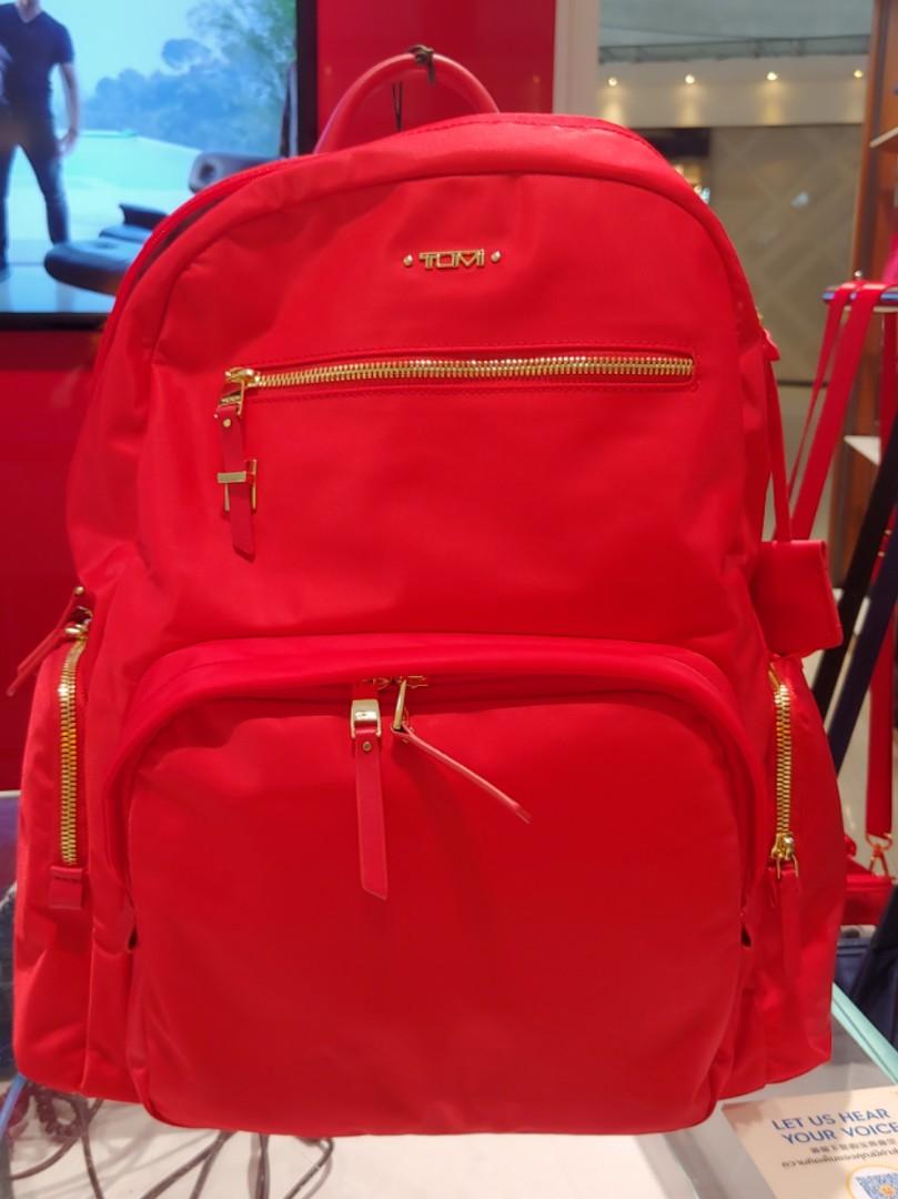 Tumi carson backpack (RED), Women's Fashion, Bags & Wallets, Backpacks ...