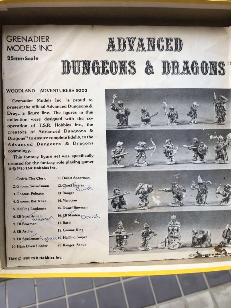 Vintage Advanced Dungeons and Dragons Grenadier Miniatures 5003 ...