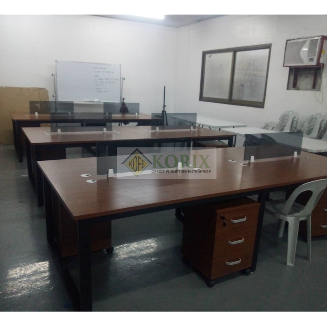 Customized table with screen panel, Furniture & Home Living, Office ...