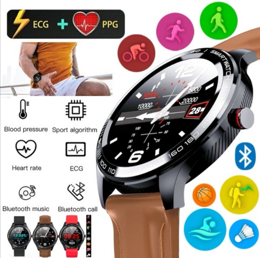Smart Watch with ECG,BP,Heart Rate, Sports, receive and make calls, etc ...