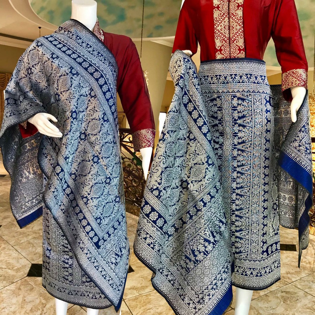 Songket Palembang SONGKET LEPUS 1 BENANG ORI BENANG SILVER KRISTAL NO 1 ...