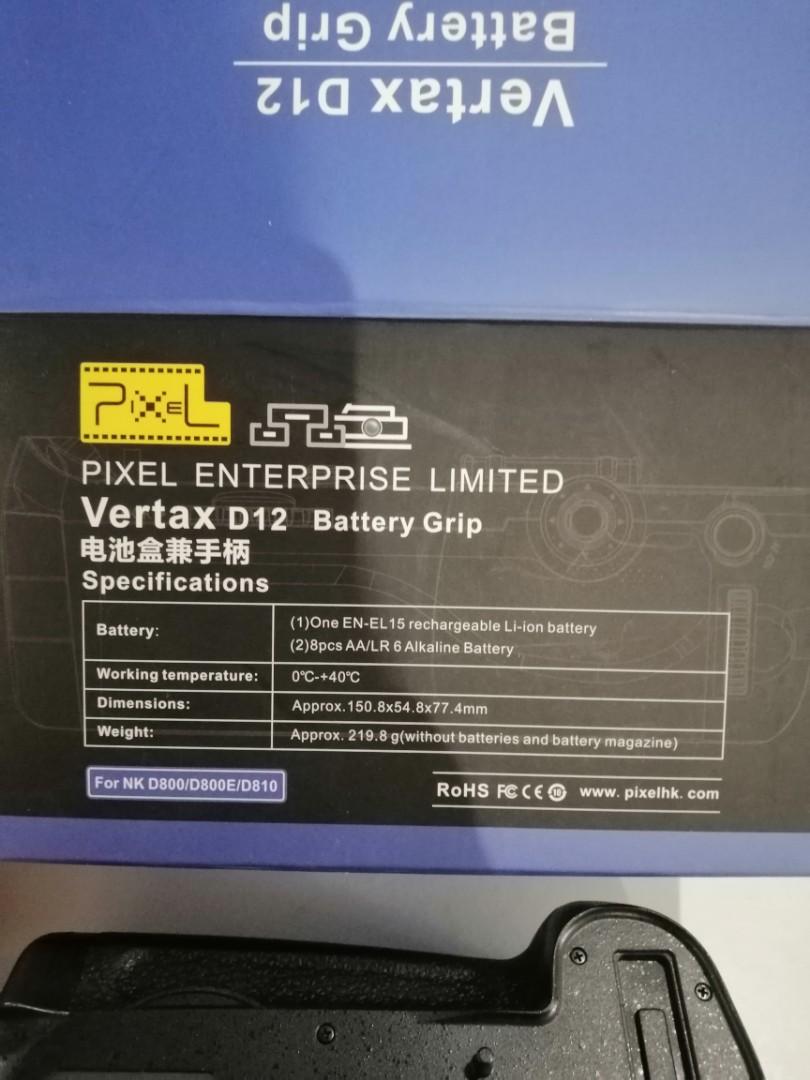 Vertax battery grip, Photography, Photography Accessories, Batteries ...