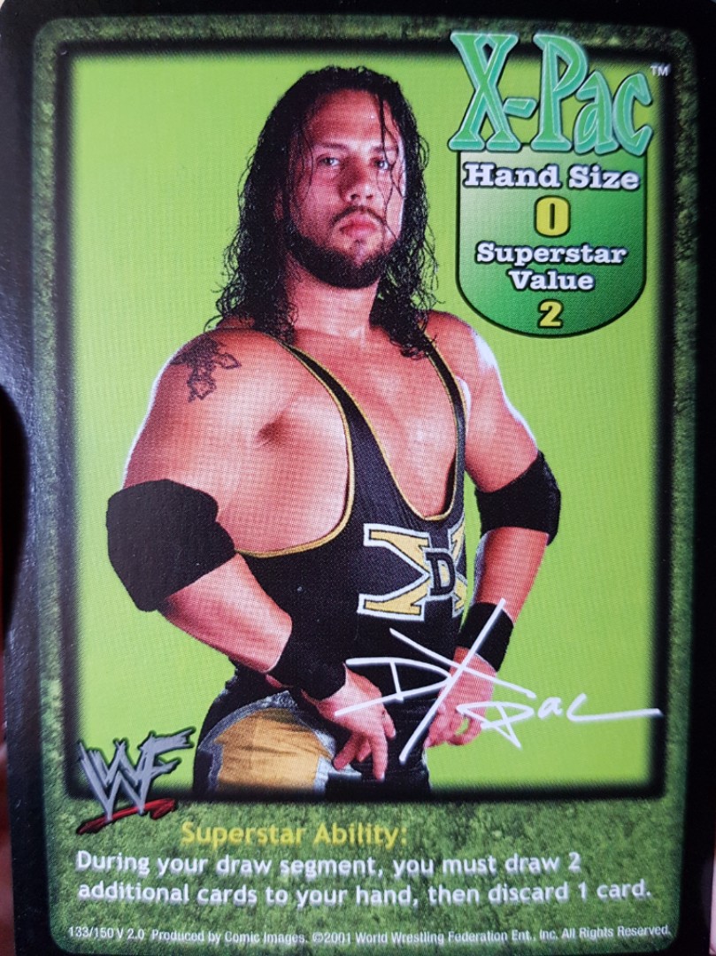 WWF Raw Deal- X-Pac superstar card, Hobbies & Toys, Toys & Games on ...