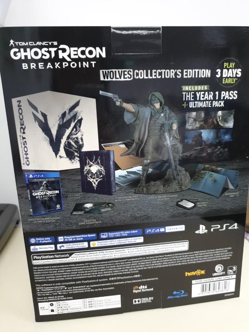 (Brand New) PS4 Tom Clancy's Ghost Recon Breakpoint Wolves Collector's ...