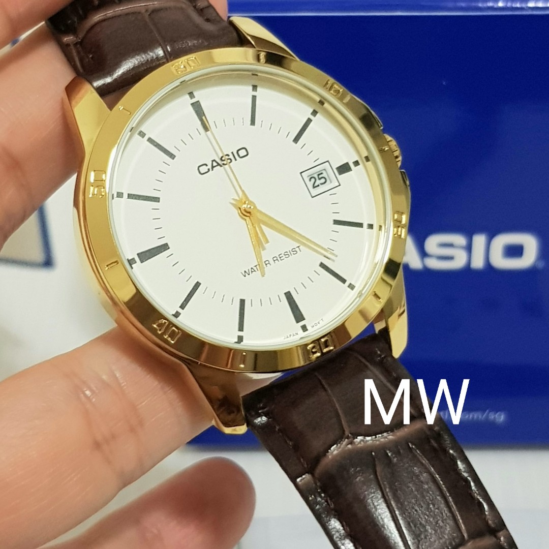 Casio Classic Series Mens Analog Date Brown Leather Dress Watch Mtp V004gl 7a Mobile Phones
