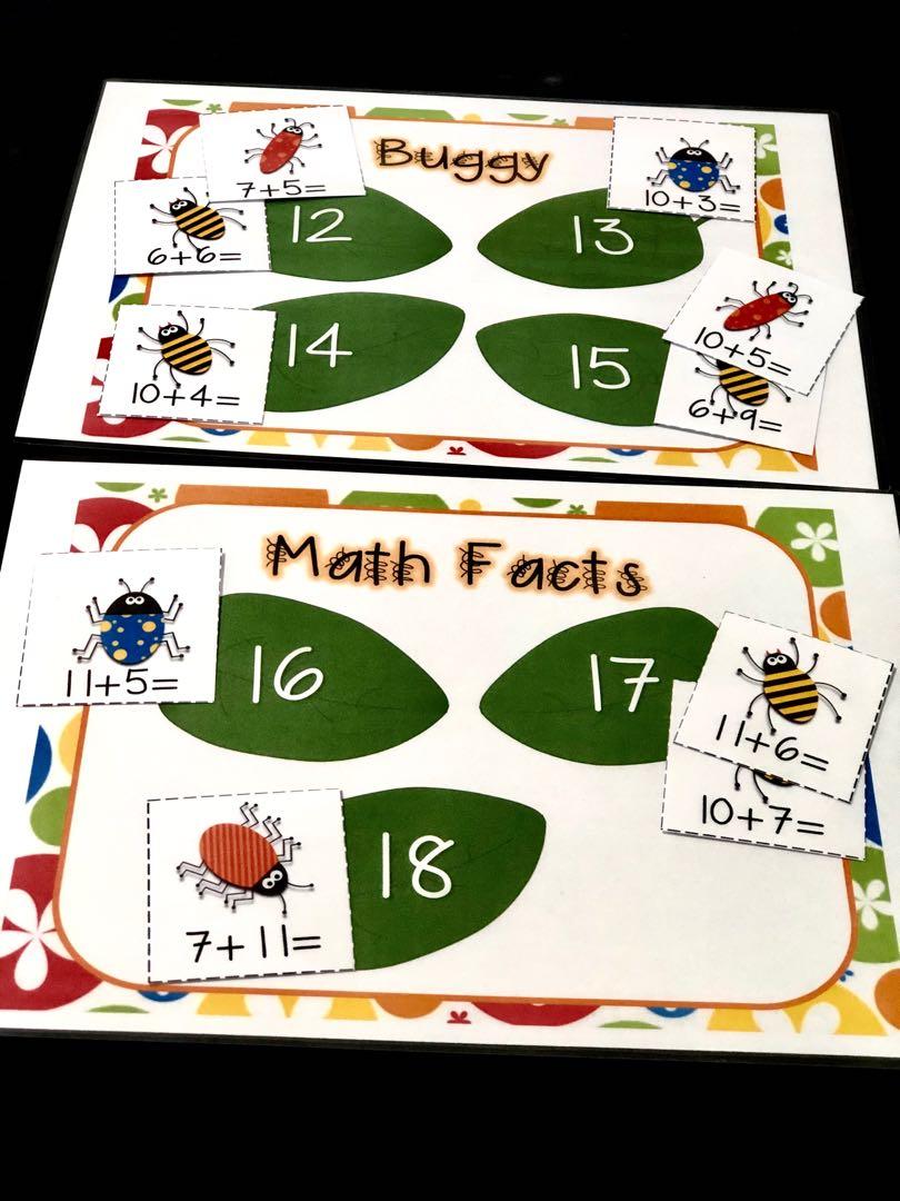 DIY Buggy Math Facts (Addition), Hobbies & Toys, Toys & Games on Carousell