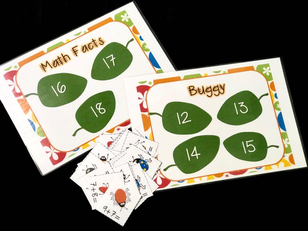 DIY Buggy Math Facts (Addition), Hobbies & Toys, Toys & Games on Carousell