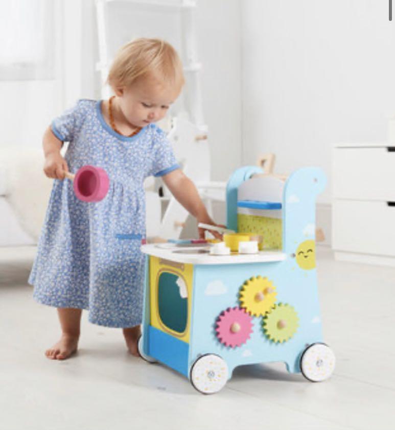 ELC wooden activity kitchen walker, Babies & Kids, Infant Playtime on ...